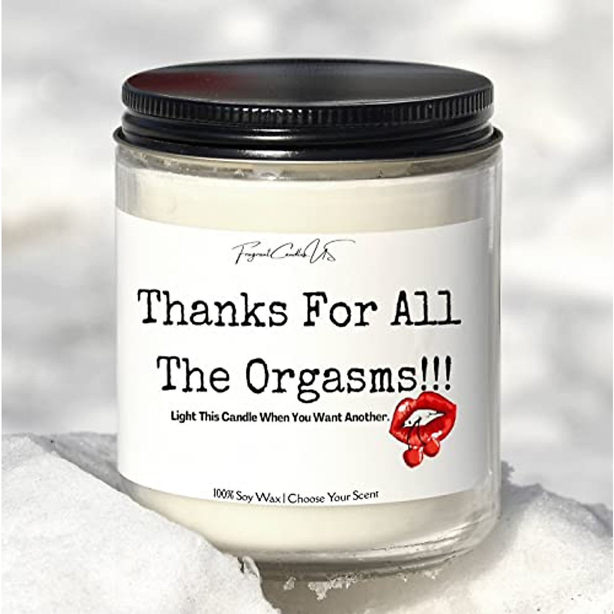 Thanks for all the orgasms,thanks for the organisms gift,husband gift,christmas,gift for boyfriend,funny candle,sexy gift,viagra gag gift,funny anniversary gifts (White Sage Lavender, Medium 8 oz)