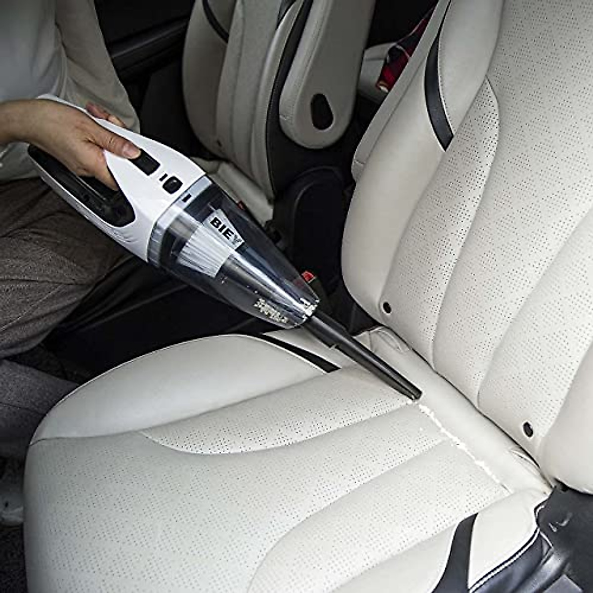 Bieye Cordless Stick Vacuum Cleaner Lightweight Handheld Vacuum with Floor Brush for Household Car Cleaning, 5x2200mah Batteries 1A Fast Charger 100W Motor HV01