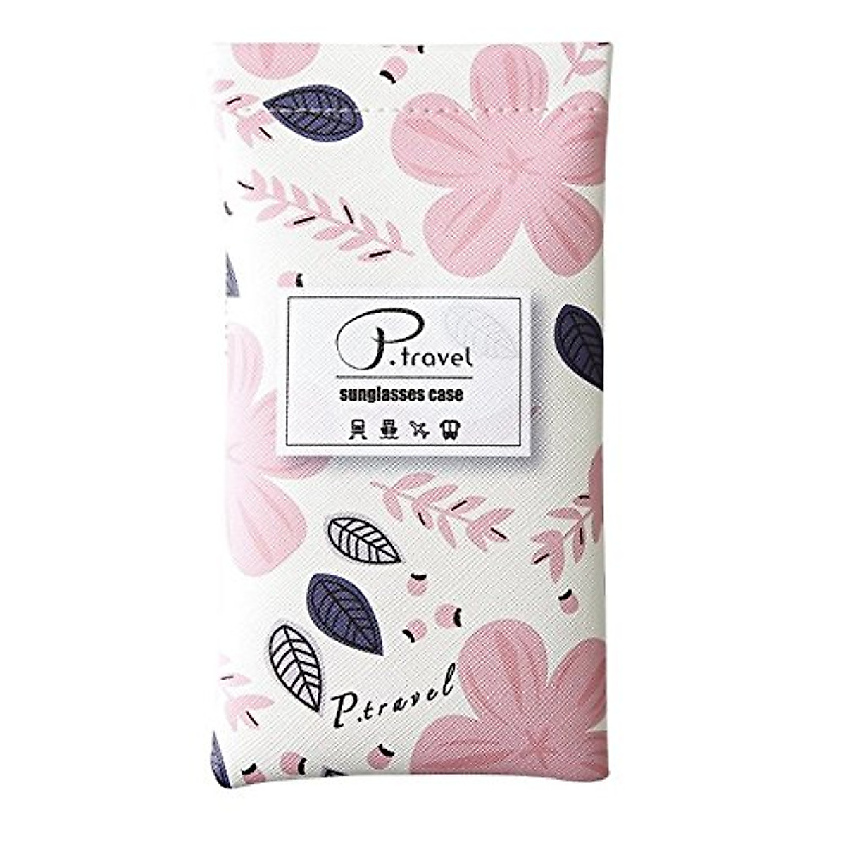 2PCS Portable Eyeglass Pouch Sunglass Goggles Case for Woman with Cleaning Cloth