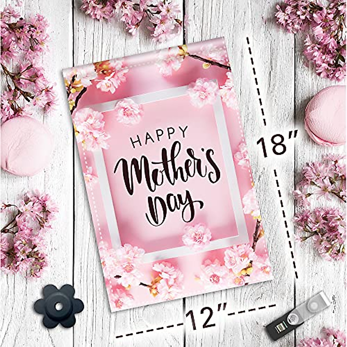 Outdoor Flags 20 PC Garden Flags Set with Anti-Wind Clip and Stopper,12x18 Inch Durable Polyester Garden Flags Set,Holiday Garden Flags Assortment Sets,Garden Flag Pack,Small Garden Flags,Lawn Flags