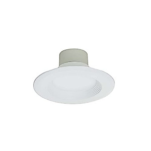 Catalina Lighting 5"-6" Battery Backup Power Supply LED Recessed Ceiling Floodlight Fixture, Emergency Lighting, White