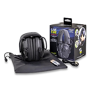 Mack's Live Fire Stealth Electronic Shooting Earmuffs for Hunting, Tactical, Target, Skeet and Trap Shooting