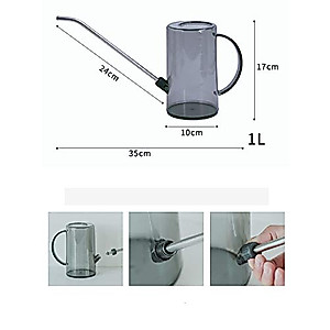 Nerseki 1 Litre/ 35 OZ Long Spout Watering Can for Succulents Bonsai Catus Plants Indoor Outdoor (Green)