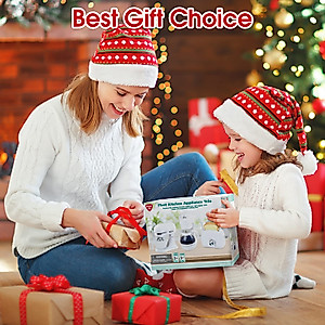 Kitchen Appliances Toys, Kids Play Kitchen Accessories Set,Pretend Kitchen Toys for Kids Ages 4-8,Coffee Maker,Mixer,Toaster That Works, for Girls Ages 3+