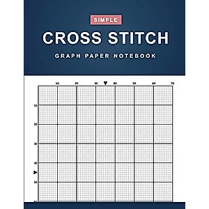 Cross Stitch Graph Paper Notebook: Simple Cross Stitch 14 Count Graph Paper Notebook - 110 Pages (8.5" x 11" Inches)