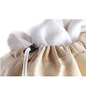 2 Pcs Cotton Laundry Bags 24" x 36" Extra Large Washable Dirty Clothes Organizer Drawstring Cotton Storage Bag for Storing Clothes Toys