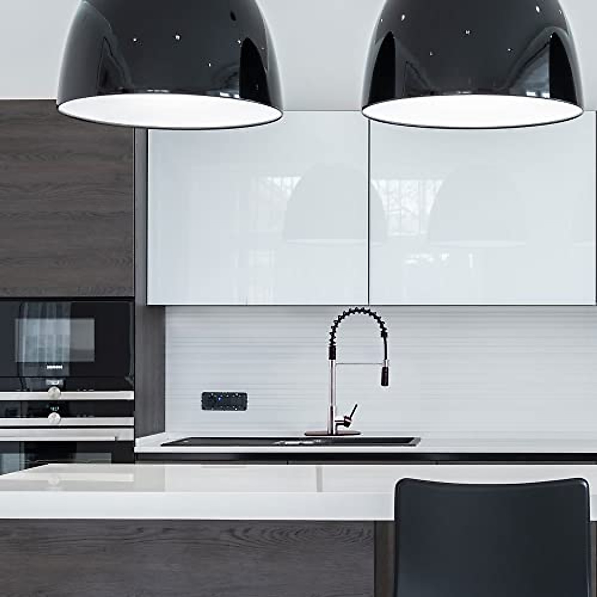 Westbrass KS18A-2012 21" Commercial Style Kitchen Faucet with Dual Function Open Coil Pull Down Sprayer and 1-Lever Handle, Stainless Steel/Oil Rubbed Bronze