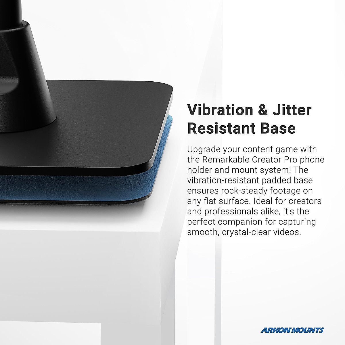 ARKON Mounts - Remarkable Creator Cookie Decorator Mount | Overhead Phone Mount & Pico Projector Mount | Overhead Tripod Mount for Video Recording, Vlogging, Cooking, Crafting, Drawing