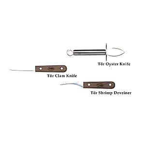 Shrimp Deveiner & Peeler in Naturalwood Gift Box by TOR Kitchenware – The German Patented Stainless Steel Shrimp Cleaning and Shelling Knife Tool