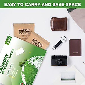 HOMEXCEL Laundry Detergent Sheets Fresh Scent Eco-Friendly, (60 Loads) 30 Washer Sheets, Plastic-Free Laundry Soap Sheets, Hypoallergenic Liquid Less Clear Strips for Travel, Home Clothes Washing