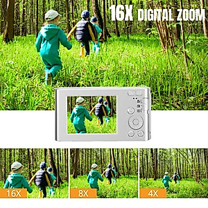 Digital Camera,1080P 38MP 16X Digital Zoom Digital Camera for Photography, 2.4In Screen Shake Proof Zoom Camera with Fill Light, for Beginners Professionals