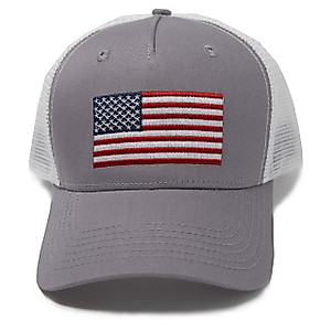 International Tie American Flag Hat for Men and Women - USA Flag Patriotic Trucker Baseball Snapback Cap