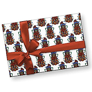 Funny Quirky Mama Chicken Gift Wrap Country X-mas Thick Christmas Wrapping Paper (6 foot x 30 inch roll)