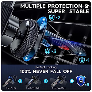 APQZHO Car Vent Phone Mount for Car [Upgrade Clip Never Fall] Hands Free Cell Phone Holder Car [Thick Cases Friendly] Car Phone Holder Fit for Smartphone, iPhone, Automobile Cradles Universal