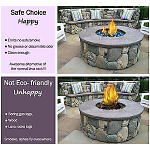 Fire Glass Diamond 1 Inch Firepit Glass Rock 10-Pound Fire Glass Diamonds for Fire Pit Fireplace, Propane Fire Pit, Landscaping - Blue Fire Glass Diamonds