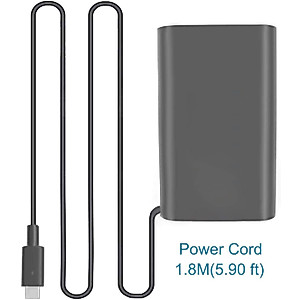 65W 20V 3.25A USB Type C AC Adapter Compatible for Dell LA65NM170 HA65NM170 02YK0F 0M1WCF for Latitude 13 7370 Latitude 12 7275 Latitude 3400 3500 5290, XPS 12 9250