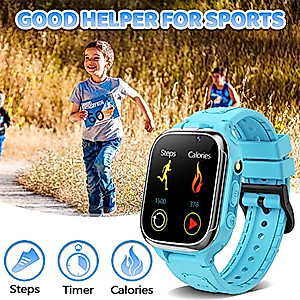 Smart Watch for Kids Age 3-12, 24 Puzzle Games Dual Camera HD Touch Screen Kids Watch, Smartwatch with Video&Music Player Pedometer Alarm Clock 12/24 hr Children Educational Toys for Boys Girls