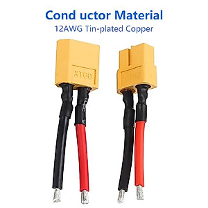 XIITIA 8 Pairs XT60 Plug Female and Male Connector with 14AWG Silicon Wire, 57MM Extention Cable for RC Lipo Battery Cable Drone