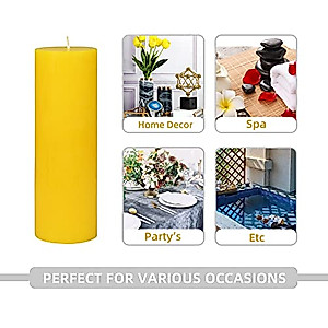 Zest Candle Pillar Candle, 3 by 9-Inch, Yellow