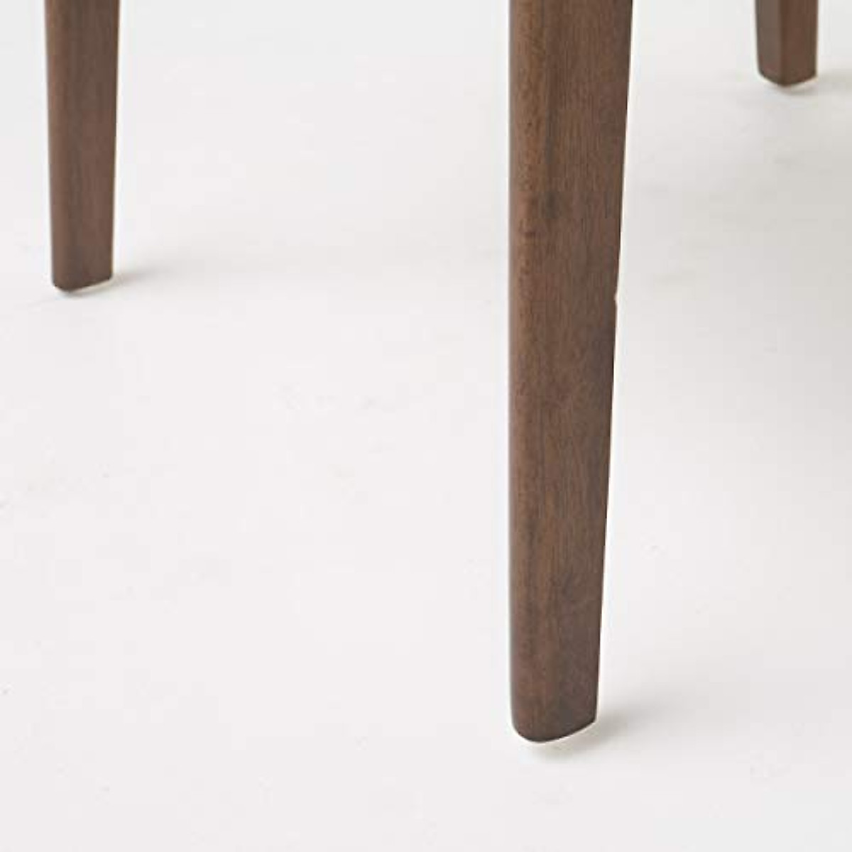 Christopher Knight Home Anise Leather / Walnut Dining Chairs, 2-Pcs Set, Dark Brown / Walnut Finish