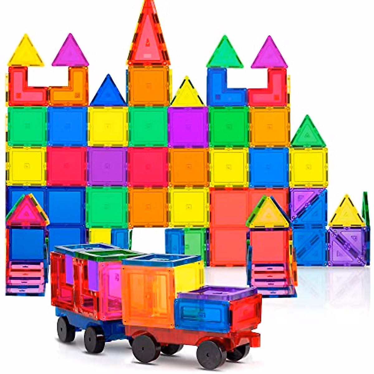 60 PCS 3D Magnetic Blocks Magnetic Tiles - Magnet Building Tiles | Magnetic Tiles Toy Building Sets | Magnetic Building Blocks | Kids Magnet Toys for Kids | Magnetic Tiles for Kids | Magna t Blocks