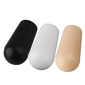 BQLZR Guitar Switch M3.5 Plastic 3 Way Toggle Switch Knob Caps with Threaded Inside for Electric Guitar Pack of 30