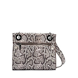 Hammitt Tony Small Tony Black Grey Snake Gray Crossbody Gunmetal Leather Bag Handbag NEW