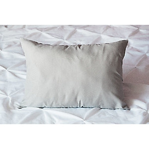 Ella & Max Toddler Pillowcase. Gray. Fits 13x18 & 14x19 Toddler Pillows. Easy to wash & no Ironing. Handmade in USA. Made of Luxury Microfiber Fabric.