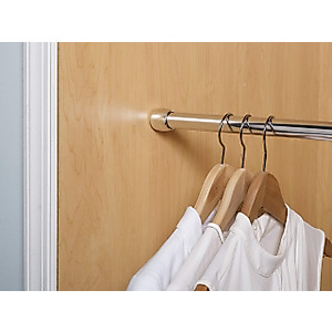 Zenna Home Rustproof Adjustable Tension Shower Curtain Rod, 48 to 76 Inches, No Drilling, Expandable Shower Rod, Chrome