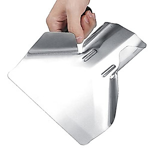 Multifunctional Kitchen Thickened Stainless Steel French Fries Shovel French Fries Bagging Spoon, Open Design For Easy Access Surface Non Slip Detachable Seamless One Piece Durable