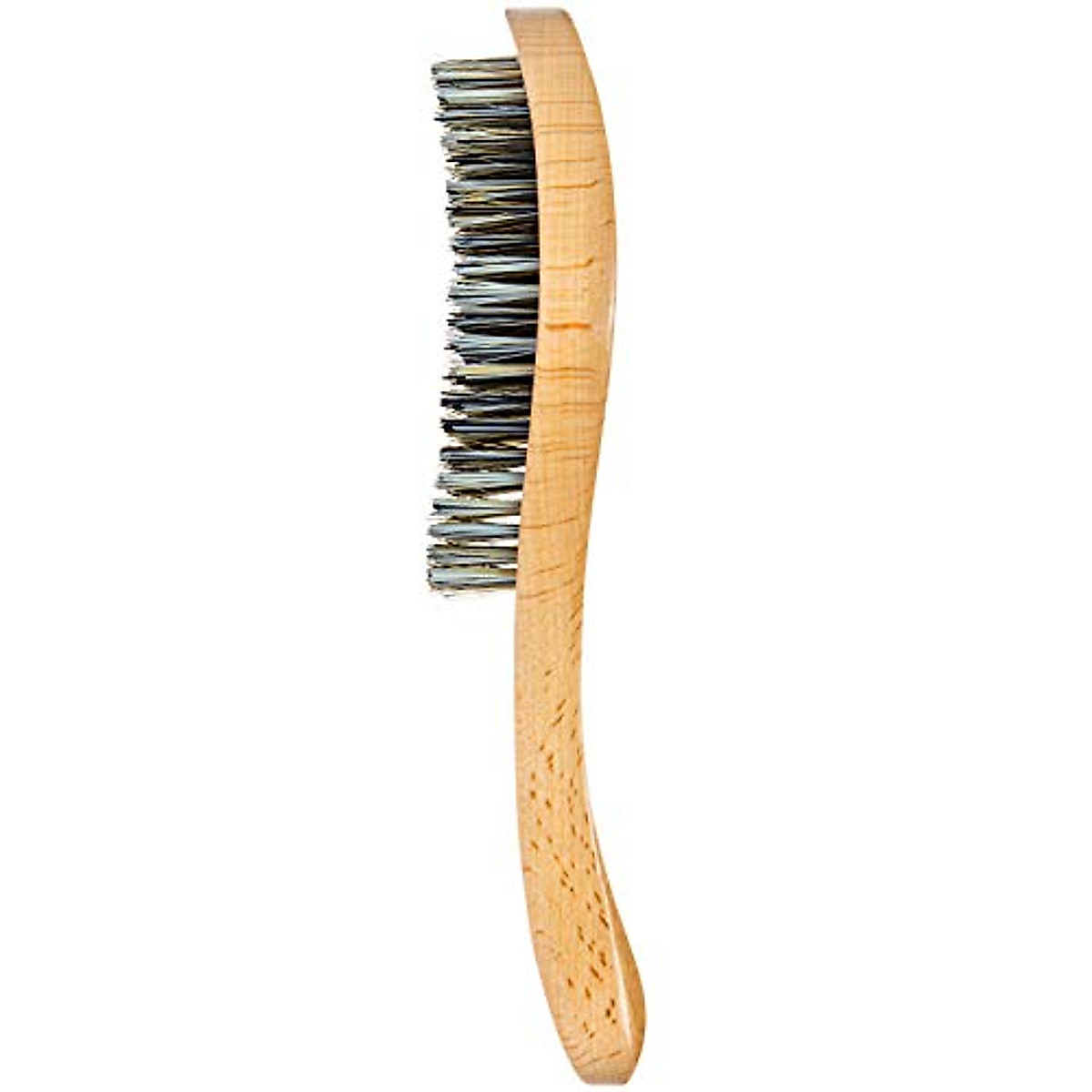 GranNaturals Extra Hard Wave Brush - Curved Boar & Extra Hard Nylon Bristle Hair Brush for 360 Waves