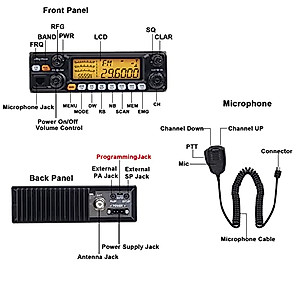 AnyTone AT-5555N II 10 Meter Radio for Truck, with CTCSS/DCS Function, High Power Output 60W AM PEP,50W FM,SSB 60W (AT-5555N II with CTCSS/DCS)