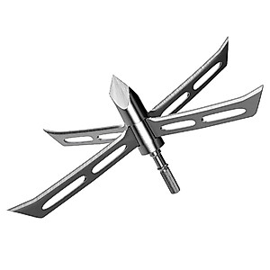 Sinbadteck Archery Broadheads, 3Pcs Pack 4 Fixed Blade Turkey Hunting Broadheads 200Gr Arrowhead Stainless Steel Bow and Arrow Hunting Tips