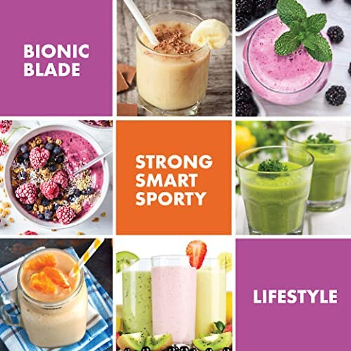 Bionic Blade Personal Blender 490mL, Cordless, Rechargeable 18,000 RPM Portable Blender for Shakes and Smoothies Mini Blender Portable 8.6" Tall, Seen On TV (Pale Rose)