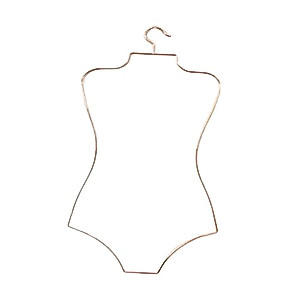 Gazechimp 4pcs Metal Wire Body Shape Bikini Swimsuit Hanger Girls Unisex Wardrobe Organizer Coat Rack Clothing Hanger for Bedroom Home Cloakroom Closet