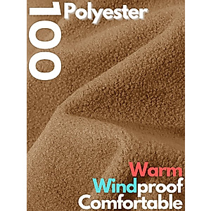 TACVASEN Tactical Hoodies for Men Windproof Fleece Hoodies Zip Up Mens Jacket Winter Warm Hoodie Hunting Brown