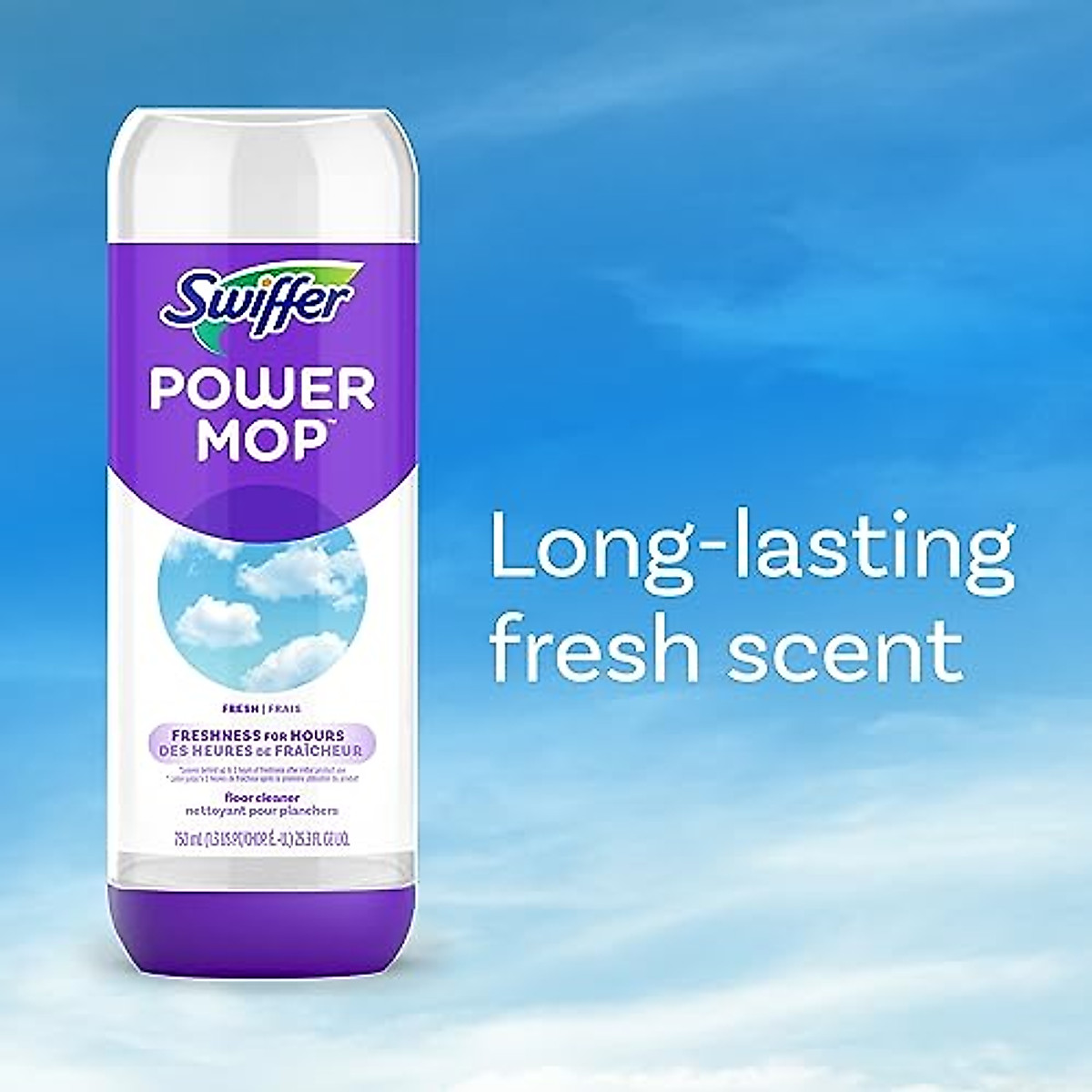 Swiffer PowerMop Floor Cleaning Solution with Fresh Scent, 25.3 fl oz, 2 Pack
