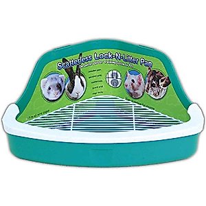 Ware Manufacturing Plastic Scatterless Lock-N-Litter Small Pet Pan, Pack of 2 (Colors May Vary)