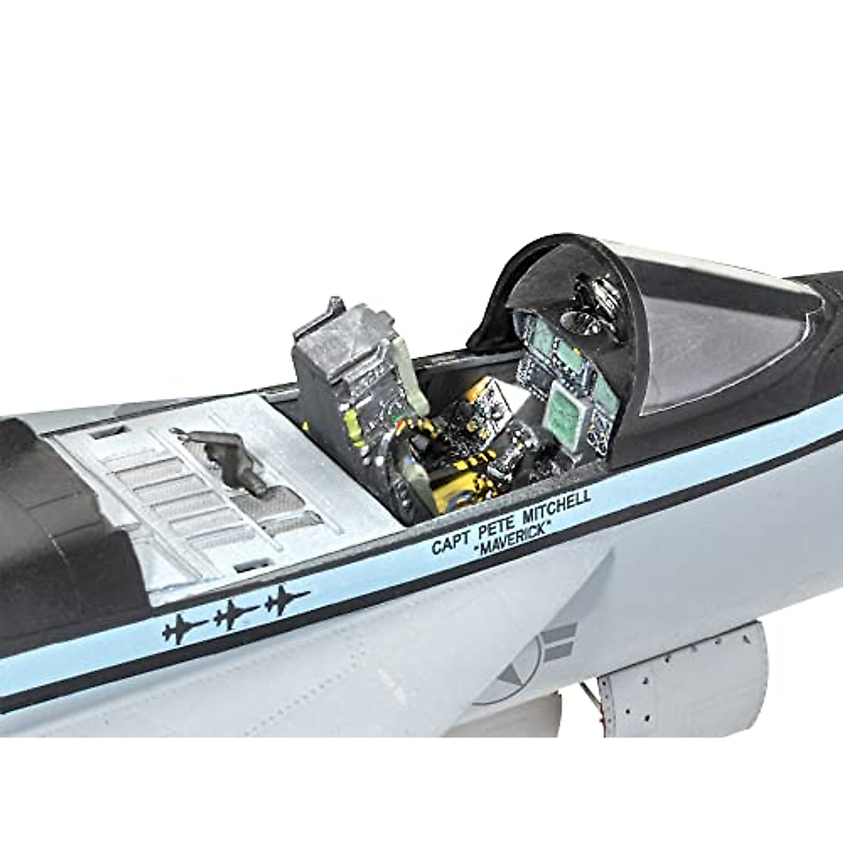 Revell 85-5871 Top Gun Maverick's F/A-18E Super Hornet Fighter Jet Kit 1:48 Scale 161-Piece Skill Level 5 Plastic Model Airplane Building Kit , Gray