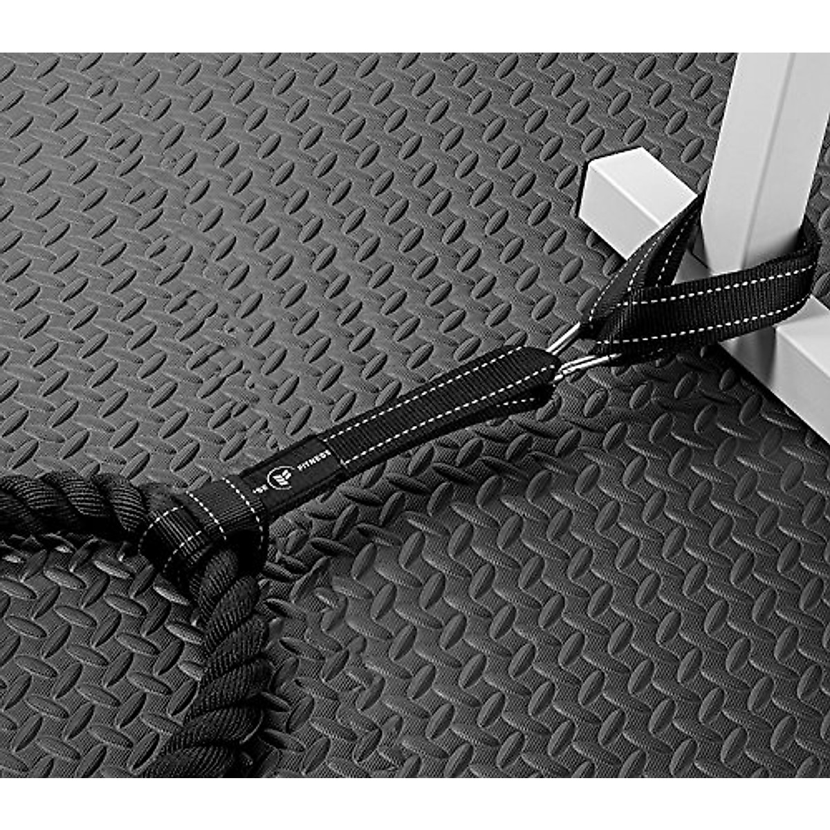 Eclipse Fitness Battle Rope Anchor Strap Kit | Heavy Duty Reinforced Nylon | Easy and Fast Setup | Stops Rope Damage | Stainless Steel Carabiner | Includes Exercise Guide