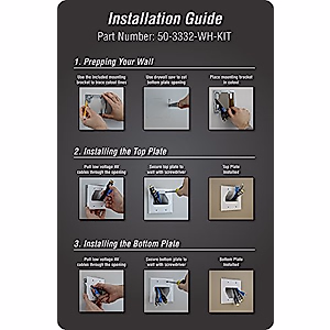 DataComm Electronics 50-3332-WH-KIT Flat Panel TV Cable Organizer Kit - White