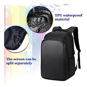 Joyloading LED Display Backpack Business Travel Laptop Backpack Men DIY Smart School Backpack Woman Multimedia Pack