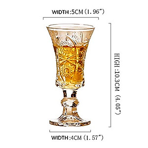 Round 1.3-Oz Cordial Glasses, Lead-Free Sherry Glasses, Clear Heavy Base Shot Glasses (Set of 6)
