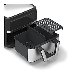 Bella Pro Series - 9-qt. Digital Air Fryer with Dual Flex Basket - Stainless Steel