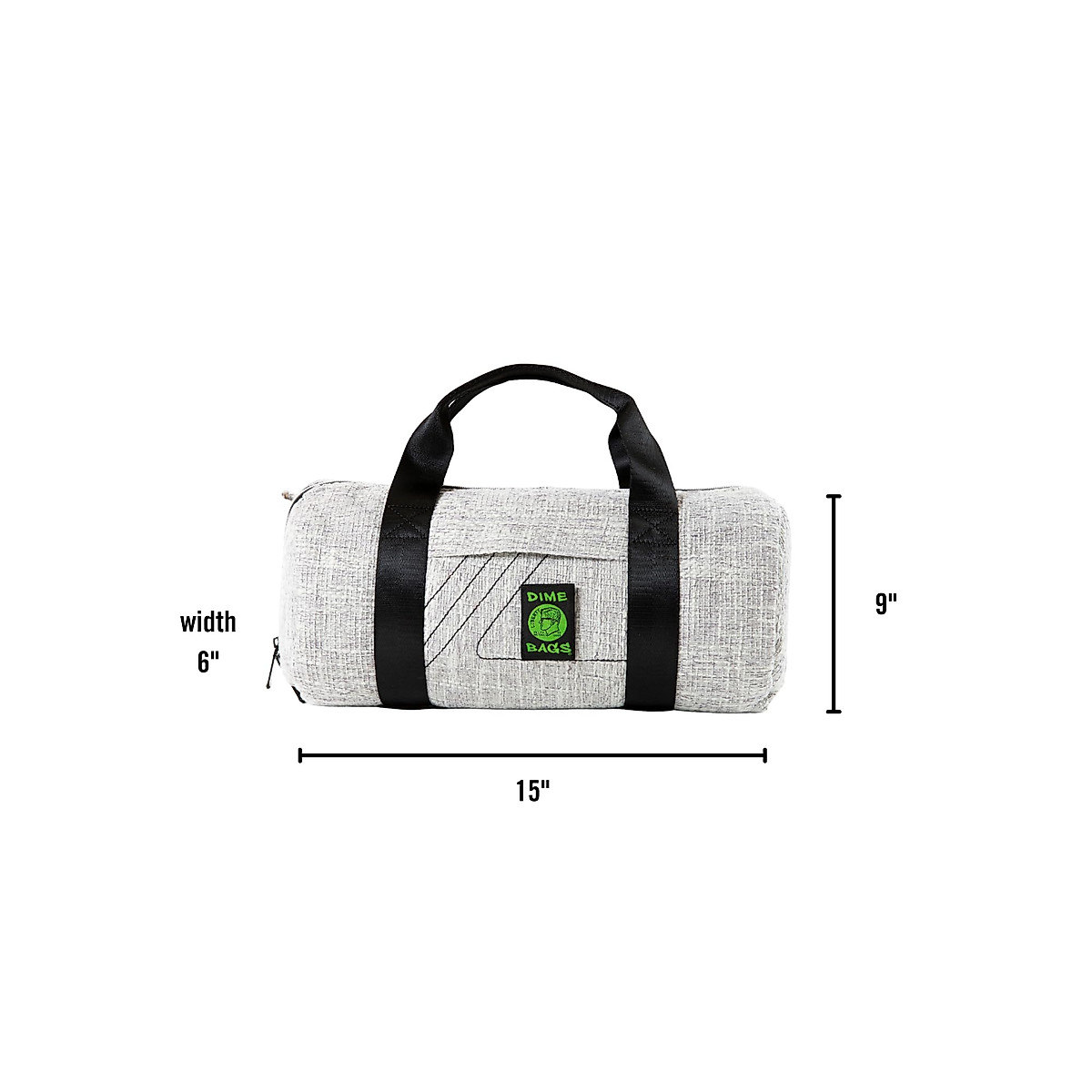 Dime Bags - Padded Duffle Tube, Durable Hemp Blend (15 Inch, Earth)