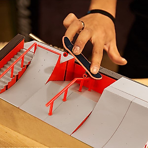 KETIEE Fingerboard Skate Park Kit: 57pcs Finger Skateboard Ramp Set with Exclusive 31 Ramps 6 Mini Skateboards & Mini Bicycles, Huge Finger Skatepark Training Props Toys Gifts for Kids Ages 6 and up