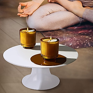 XMNFLY Round Cake Stand 10" Melamine Cake Display Stand Dessert Cupcake Display Tray for Wedding,Birthday,Party,Baby Shower,Anniversary,Ceremony-White