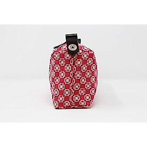 Dominie Liner for Clear Handbag Small Clutch Removable/Interchangeable Liner - Red Canvas Liner, Black Tabs (Black Clutch Sold Separately)