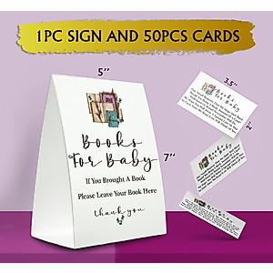 Tesedupoole Baby Shower Request Cards, 50 Pieces, Pre-Printed Text, Unisex-Adults