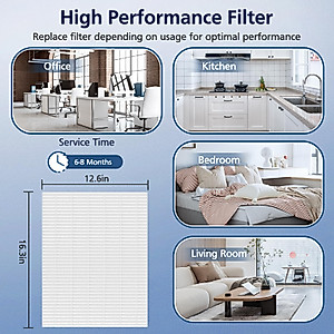 116130 True HEPA Replacement Filter H for Winix 5500-2 AM80 Air Purifier, 4 Pack H13 Grade True HEPA Filter